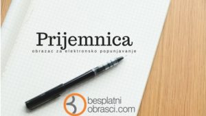 Prijemnica obrazac za popunjavanje- PDF, MS Word i MS Excell